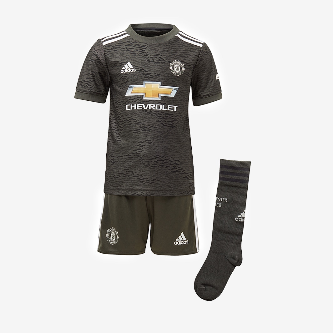 adidas Manchester United 2020/21 Away Mini Kit - Legacy Green/Black ...