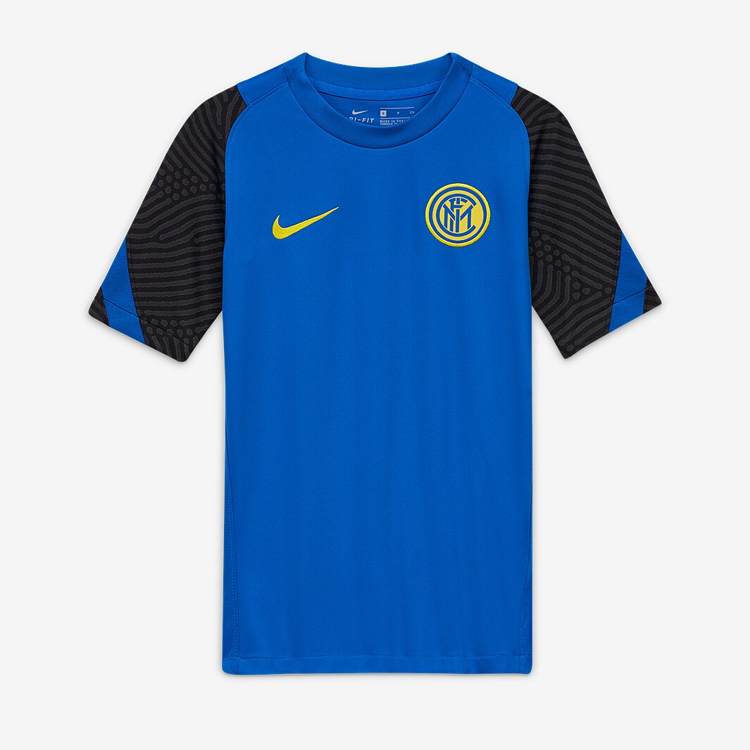 Nike Inter Milan 20/21 Kids Strike Top SS - Blue Spark/Black/Tour ...