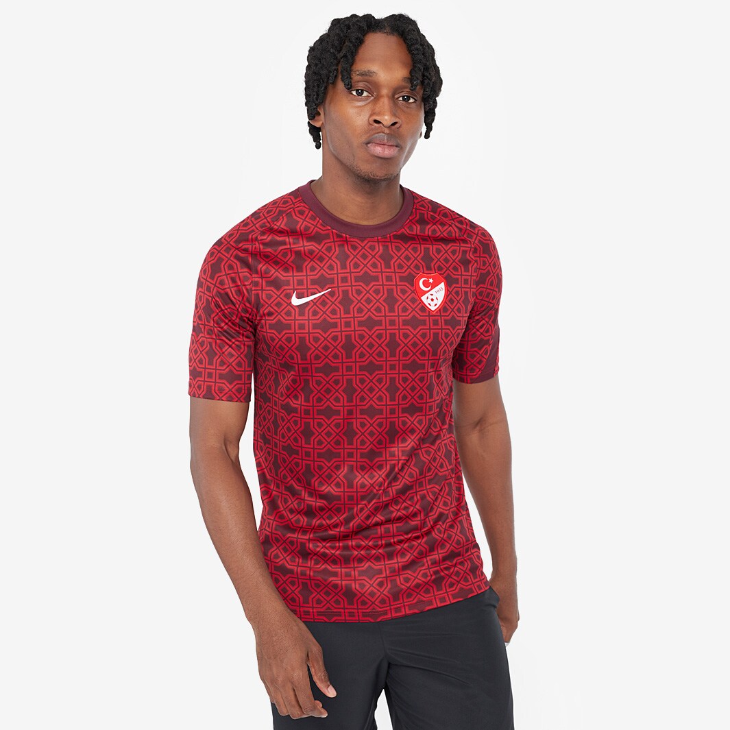 Nike Turkey 2020 Breathe Top SS PM - Gym Red/Night Maroon/White - Mens ...