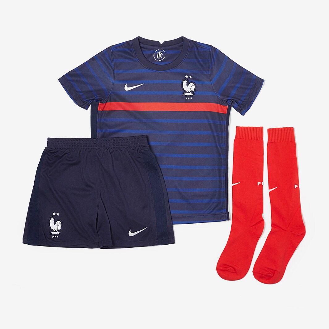 Nike France 2020 Little Kids Home Kit - Blackened Blue/White - Boys ...