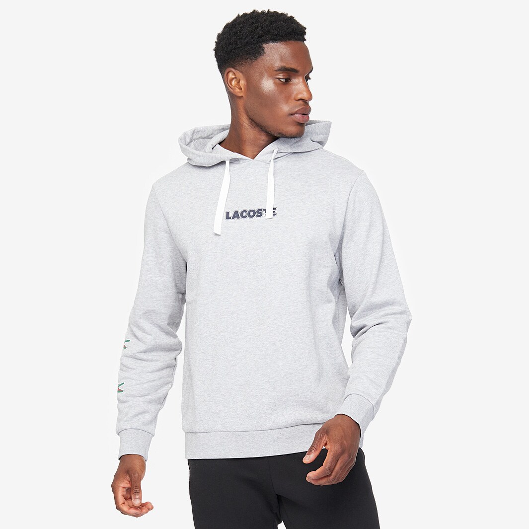 Lacoste Hoodie - Silver Chine-Mens Clothing
