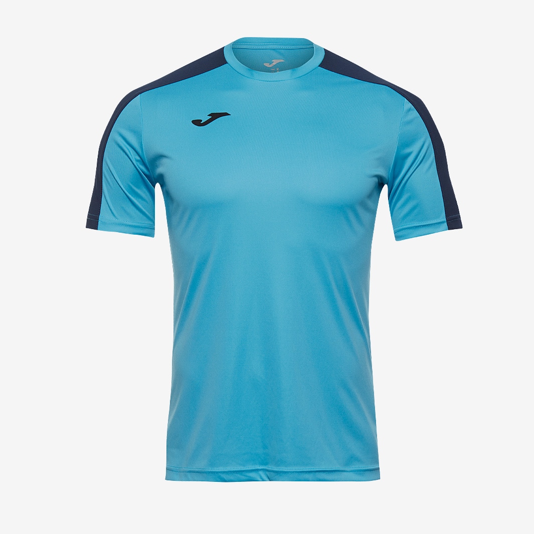 Joma Academy III SS Jersey - Turquoise Fluor/Dark Navy - Mens Football ...