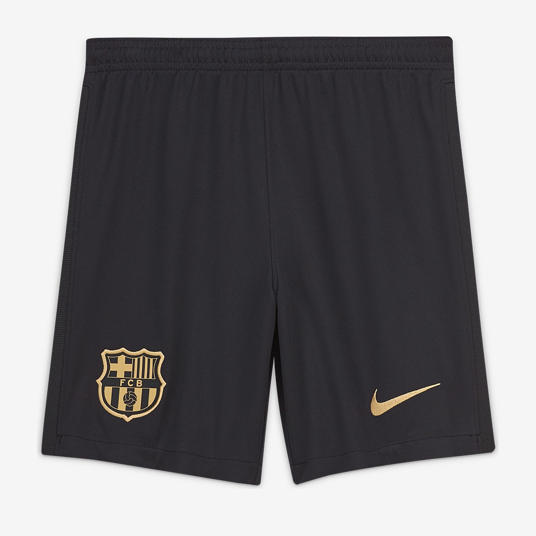 Nike FC Barcelona 20/21 Kids Home & Away Stadium Short - Black/Metallic ...