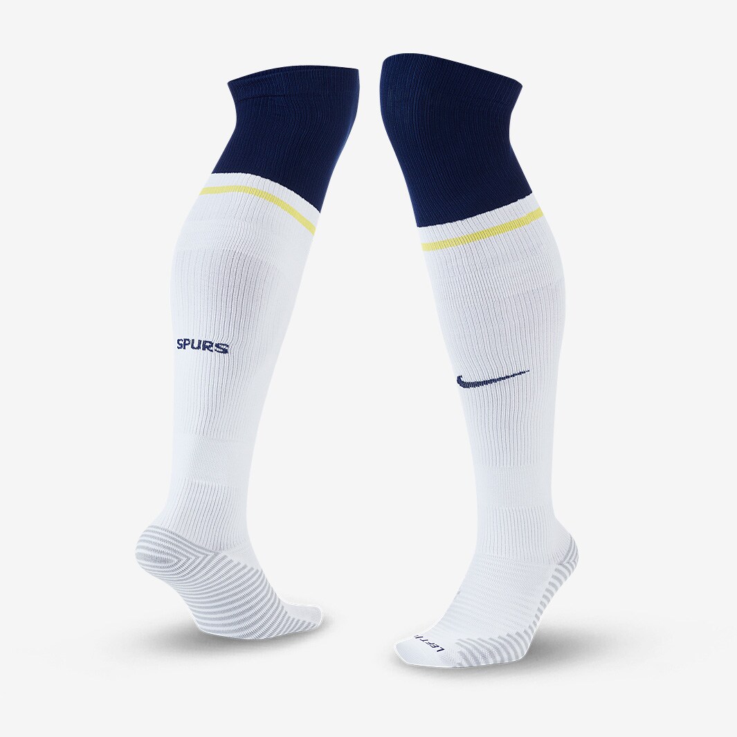 Nike Tottenham Hotspur 20/21 Home Stadium Sock - White/Sonic Yellow ...