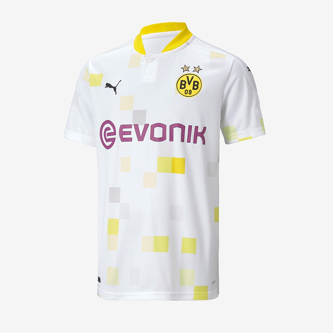 Puma Borussia Dortmund 20/21 Third Shirt Replica SS Youth - Puma White ...