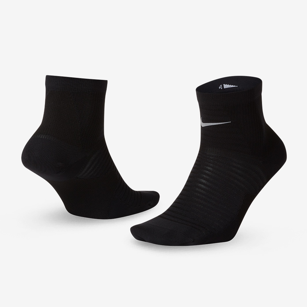 Nike Spark Lightweight Ankle Socks - Black/Reflective - Running Socks