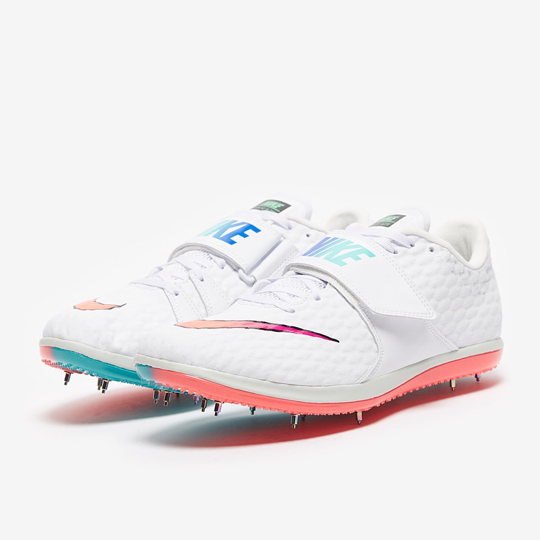 Nike High Jump Elite - White/Flash Crimson-Black-Hyper Jade - Mens Shoes