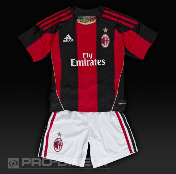 adidas Football Replica - AC Milan - Home - Mini Kit - Black - Red ...