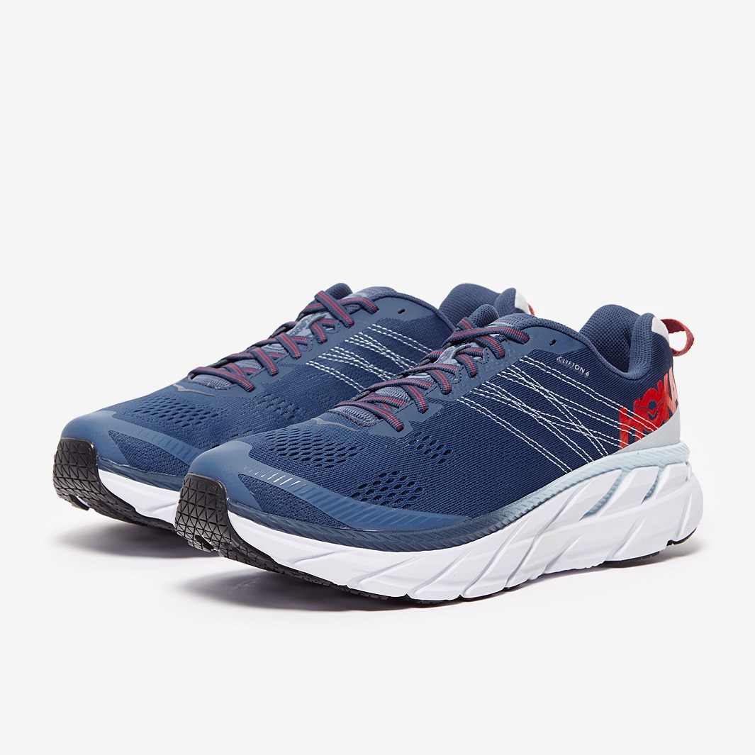 Hoka Clifton 6 Wide - Blue/White - Mens Shoes | Pro:Direct Running