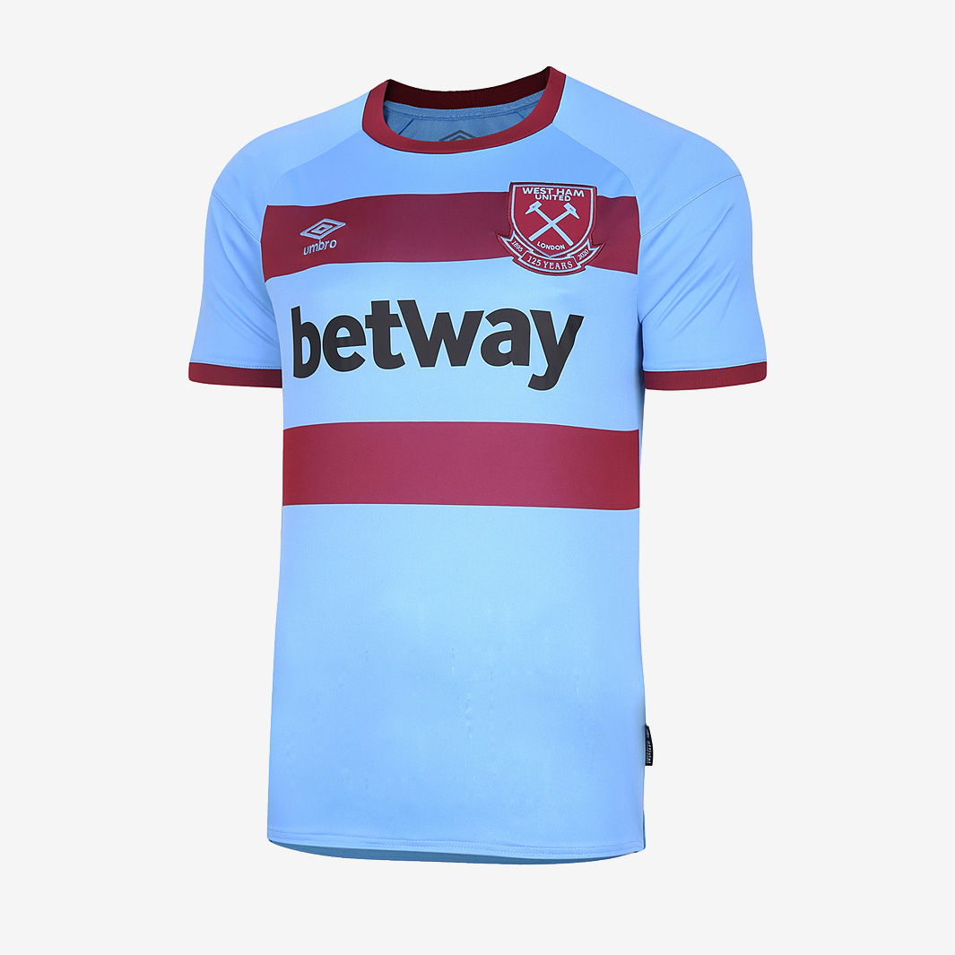 Umbro West Ham 20/21 Away Shirt - Blue/Claret - Mens Replica - Tops ...
