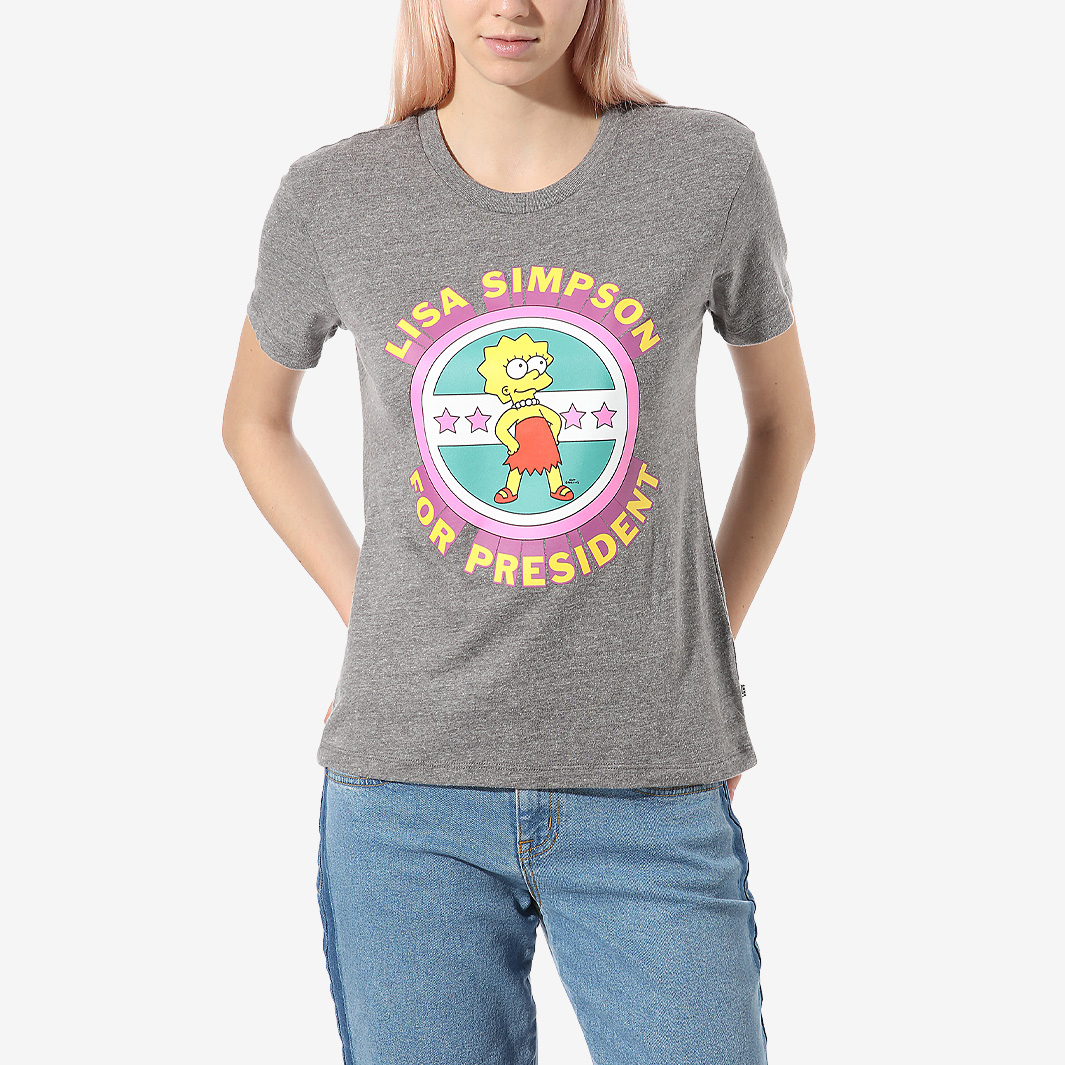 Vans Womens X The Simpsons Lisa Tee - " Lisa 4 Prez" - Tops - Womens ...