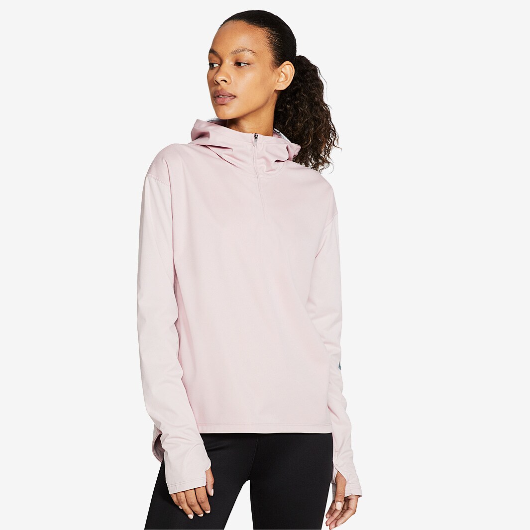 Nike Womens Shield Run Division Midlayer Top - Stone Mauve/Black ...