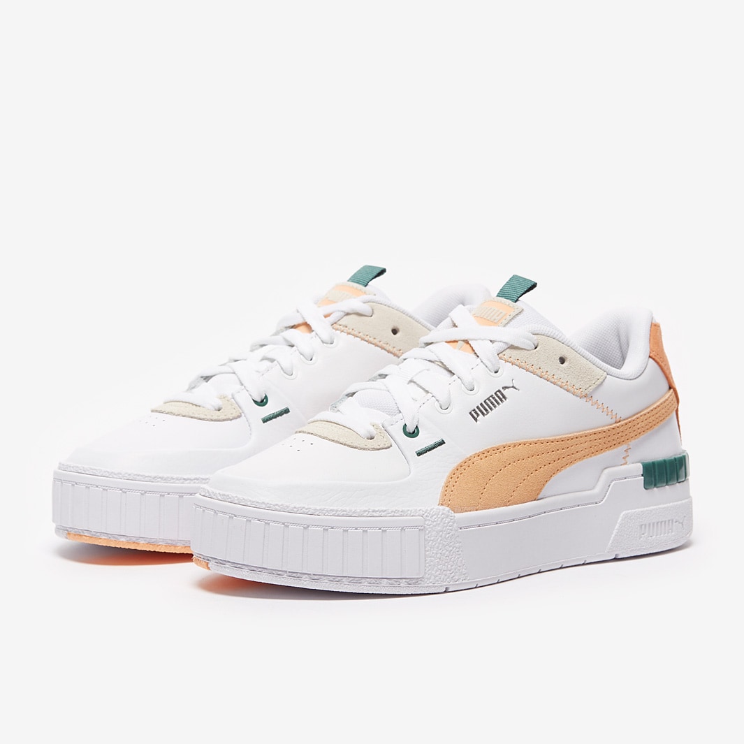 Puma Womens Cali Sport Mix - Puma White/Peach Cobbler - Trainers ...