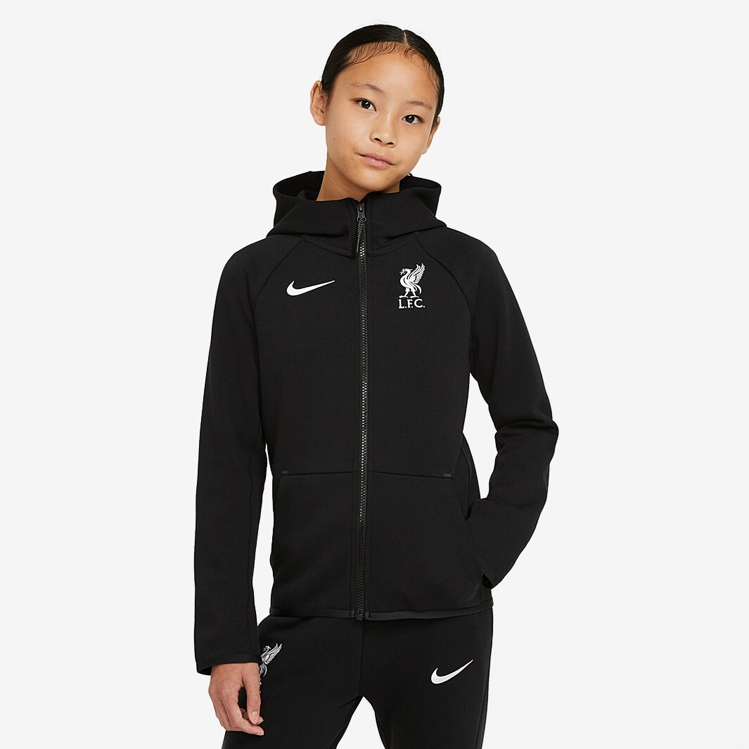Fleece Nike Bambini Liverpool 20/21 Tech FZ CL - Nero/Bianco ...