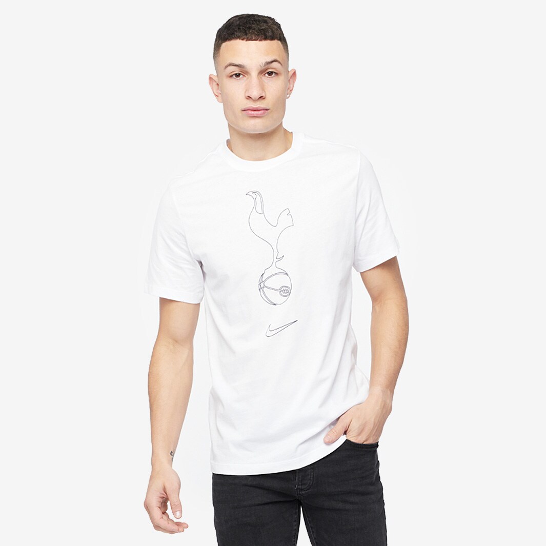 Nike Tottenham Hotspur 20/21 Evergreen Crest Tee - White/White - Tops ...