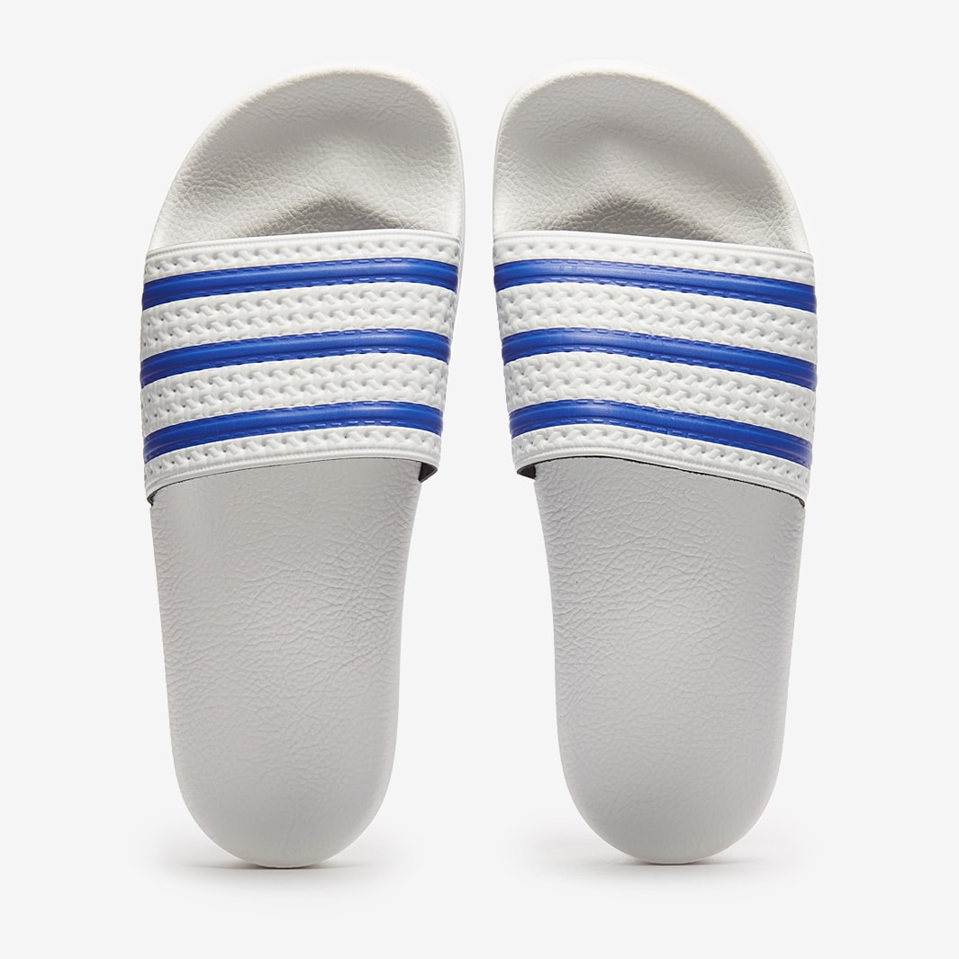adidas Originals Adilette - Ftwr White/Glory Blue/Ftwr White - Slides ...