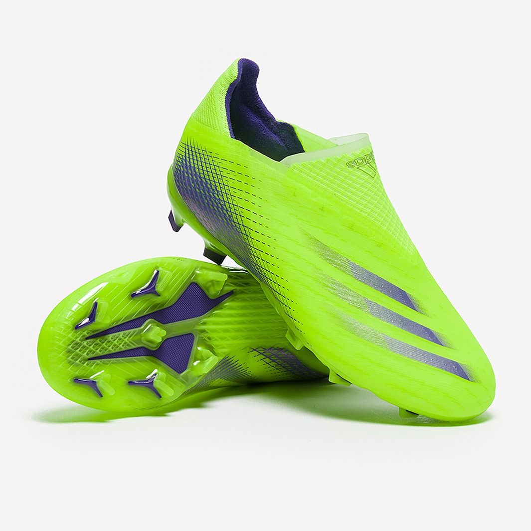 adidas Kids X Ghosted+ FG - Signal Green/Energy Ink/Semi Solar Slime ...