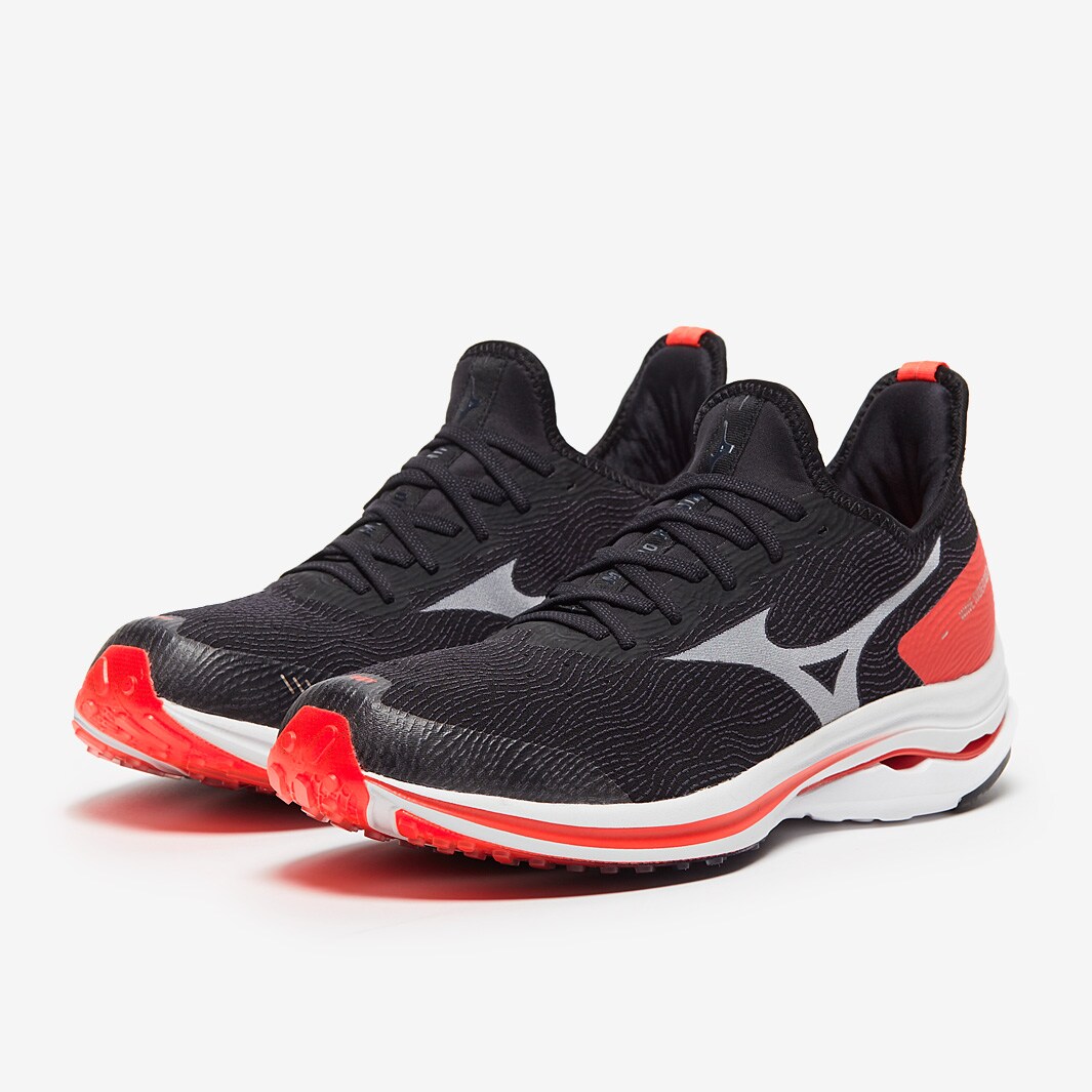 Mizuno Wave Rider Neo - Black /White/Ignition Red - Mens Shoes