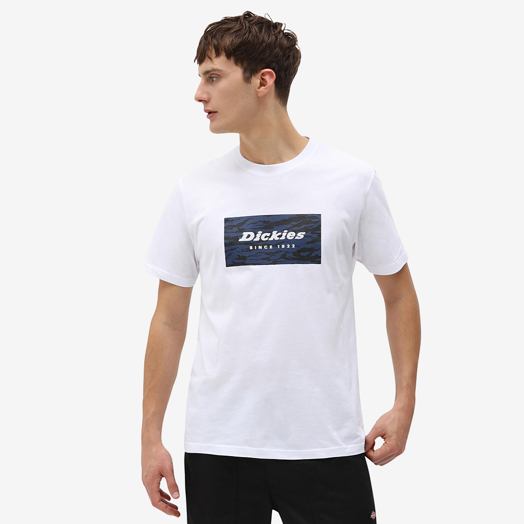 Dickies Quamba Box Tee - White - Tops - Mens Clothing