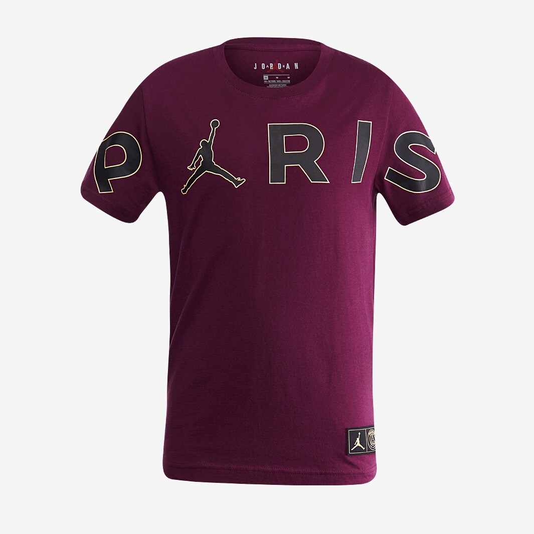 Jordan x PSG Kids Tee - Bordeaux - Tops - Boys Replica