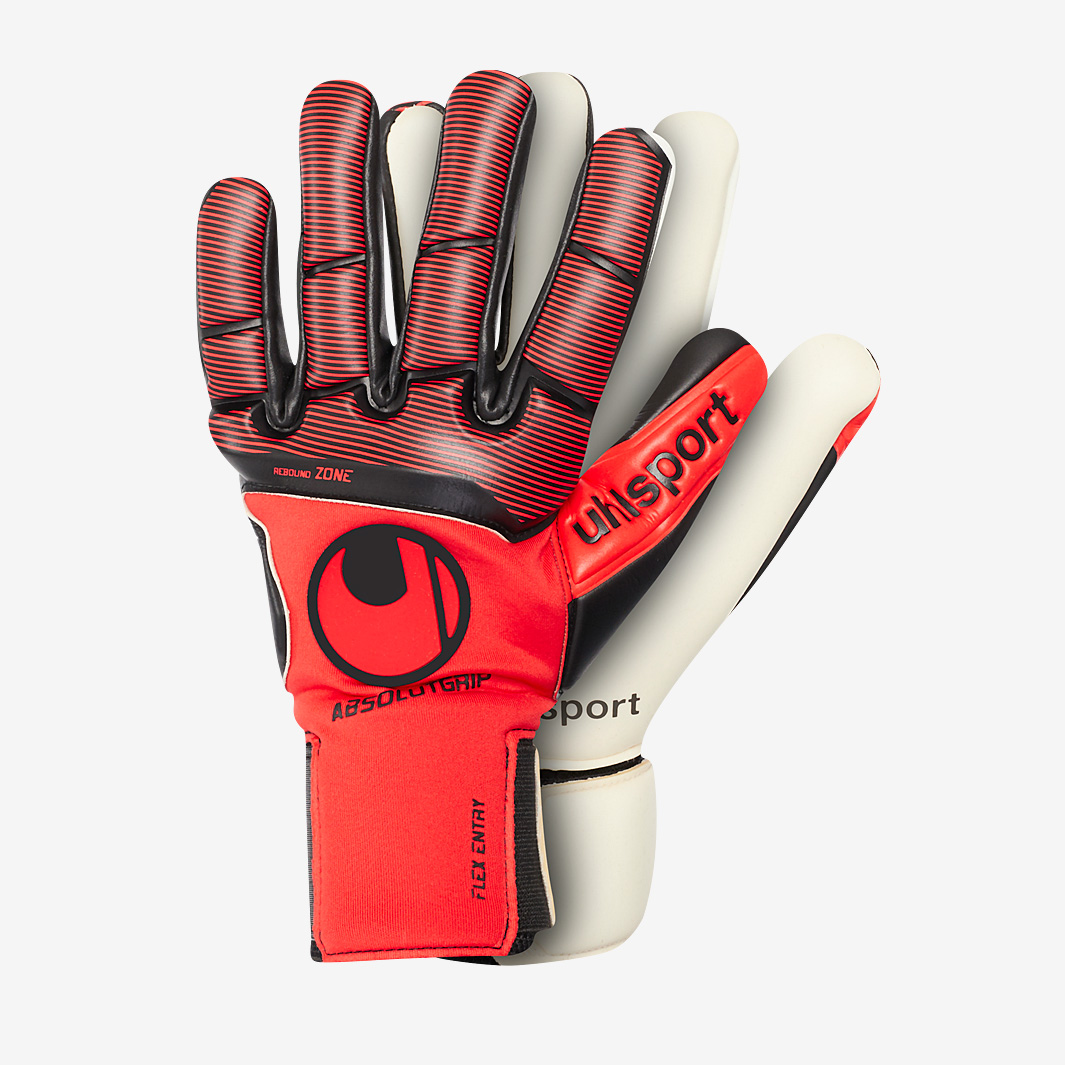 Uhlsport Pure Force Absolutgrip HN - Rojo/Negro/Blanco - Guantes de ...