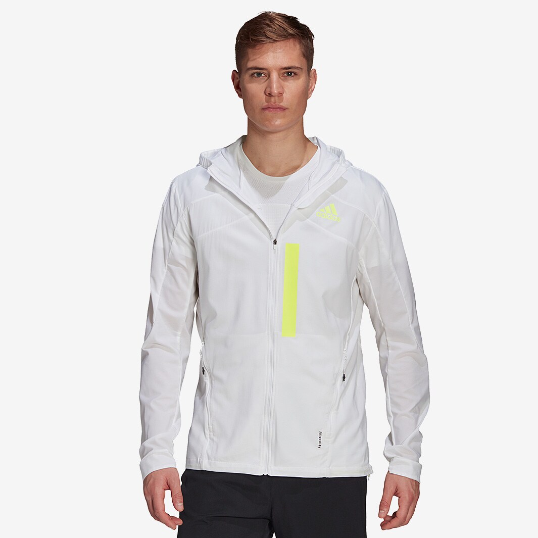 adidas Marathon Translucent Jacket - White - Mens Clothing | Pro:Direct ...