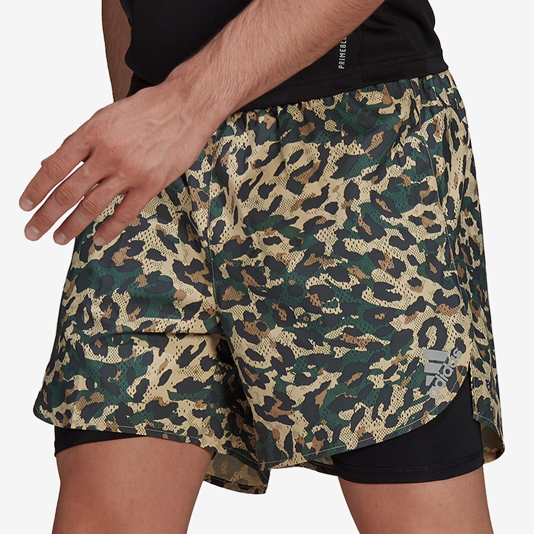 adidas Fast 2in1 Graphic Primeblue Short - Black/Multicolor/Hazy Beige ...