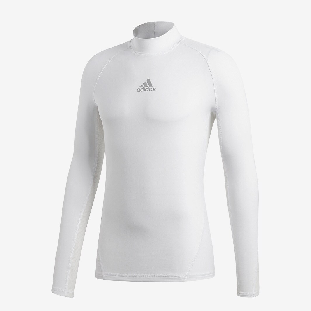 adidas Alpha Skin Climawarm LS - White - Compression - Mens Base Layer ...
