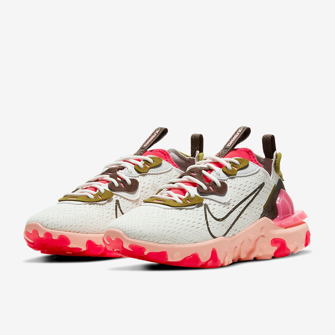 Nike Womens Sportswear React Vision - Summit White/Ironstone/Siren Red - Trainers - Womens Shoes
