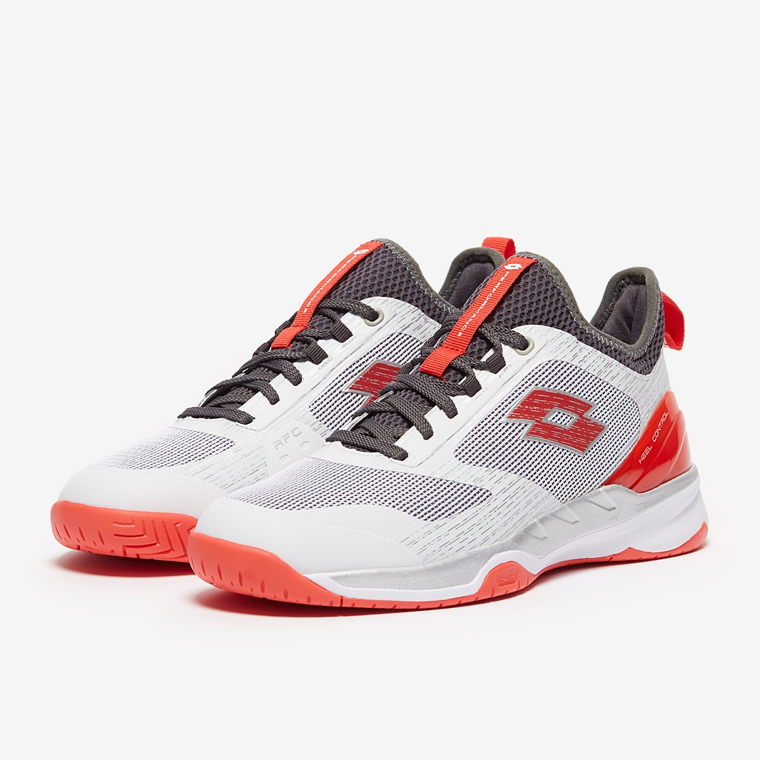 Lotto Mirage 200 Speed - All White/Red Poppy/Asphalt - Mens Shoes | Pro ...