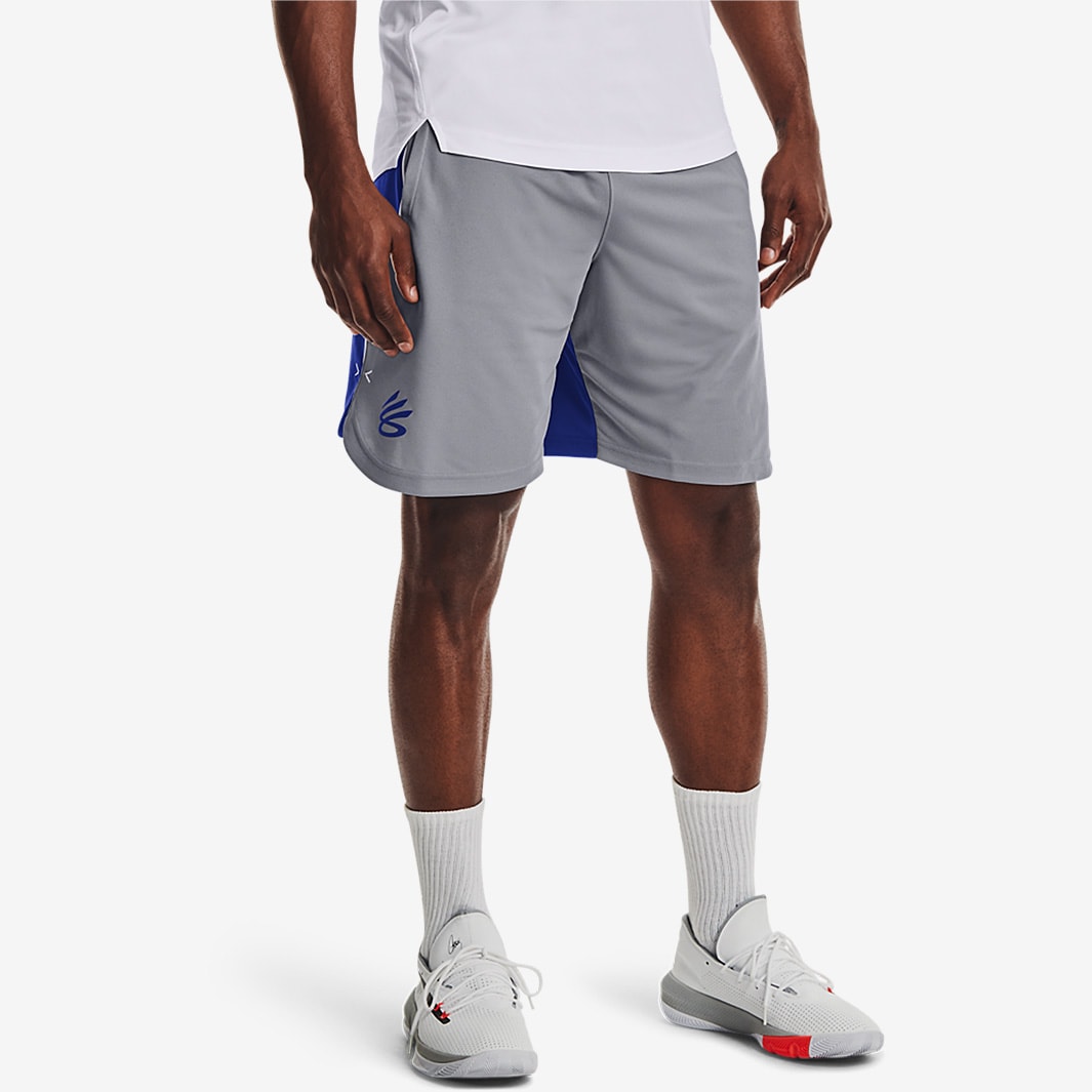 Under Armour Curry Splash Short - Steel/Royal - Mens Clothing