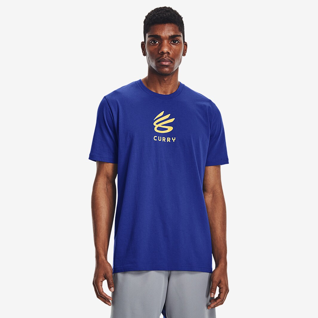 Under Armour Curry Splash Tee - Royal/Taxi - Mens Clothing