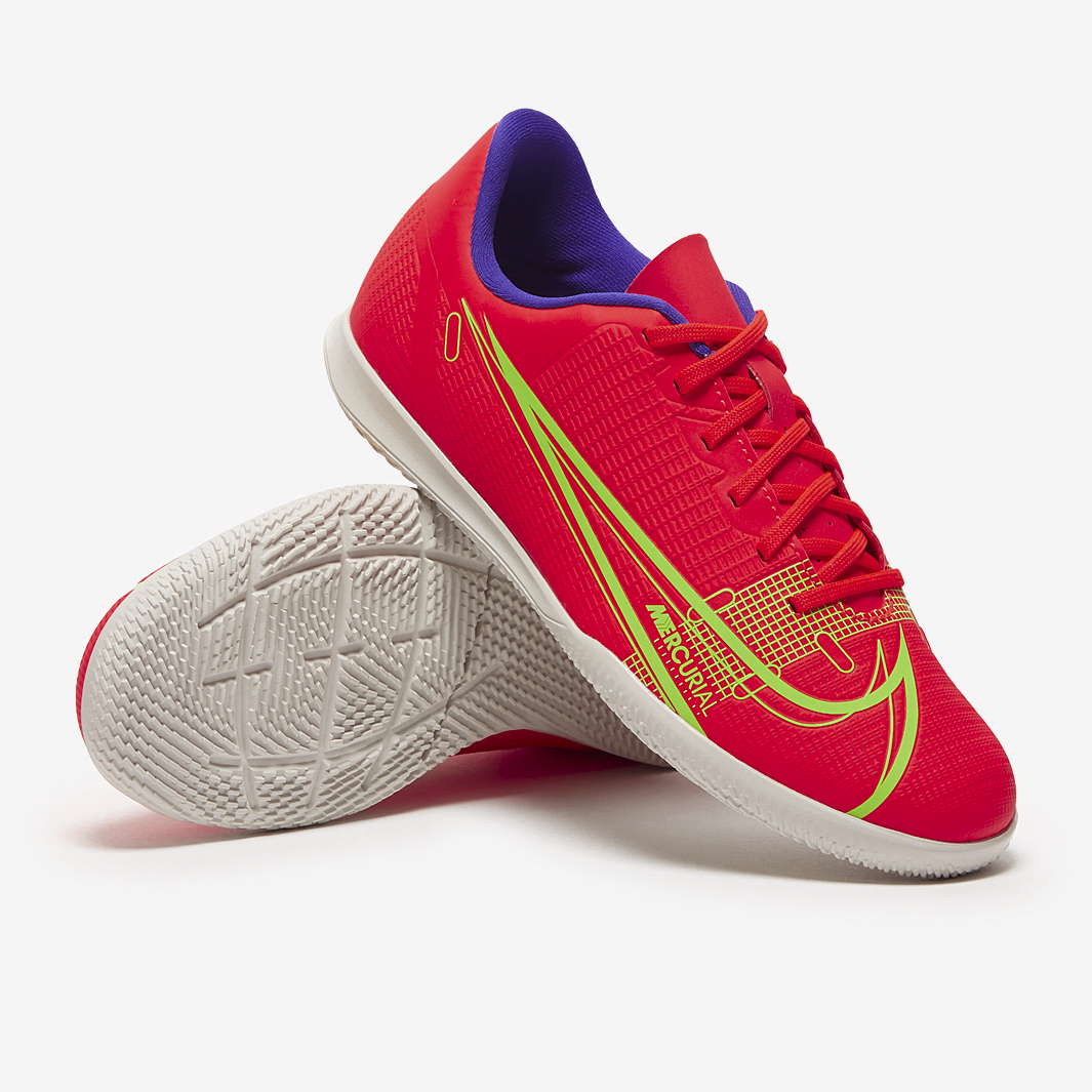 Nike Kids Mercurial Vapor XIV Club IC - Bright Crimson/Metallic Silver ...
