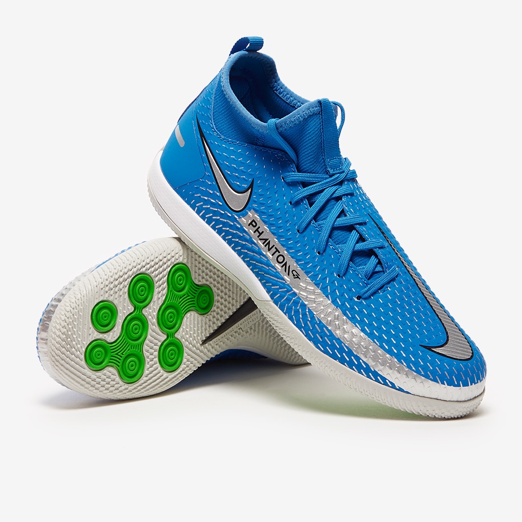 Nike Kids Phantom GT Academy DF IC - Photo Blue/Metallic Silver/Rage ...