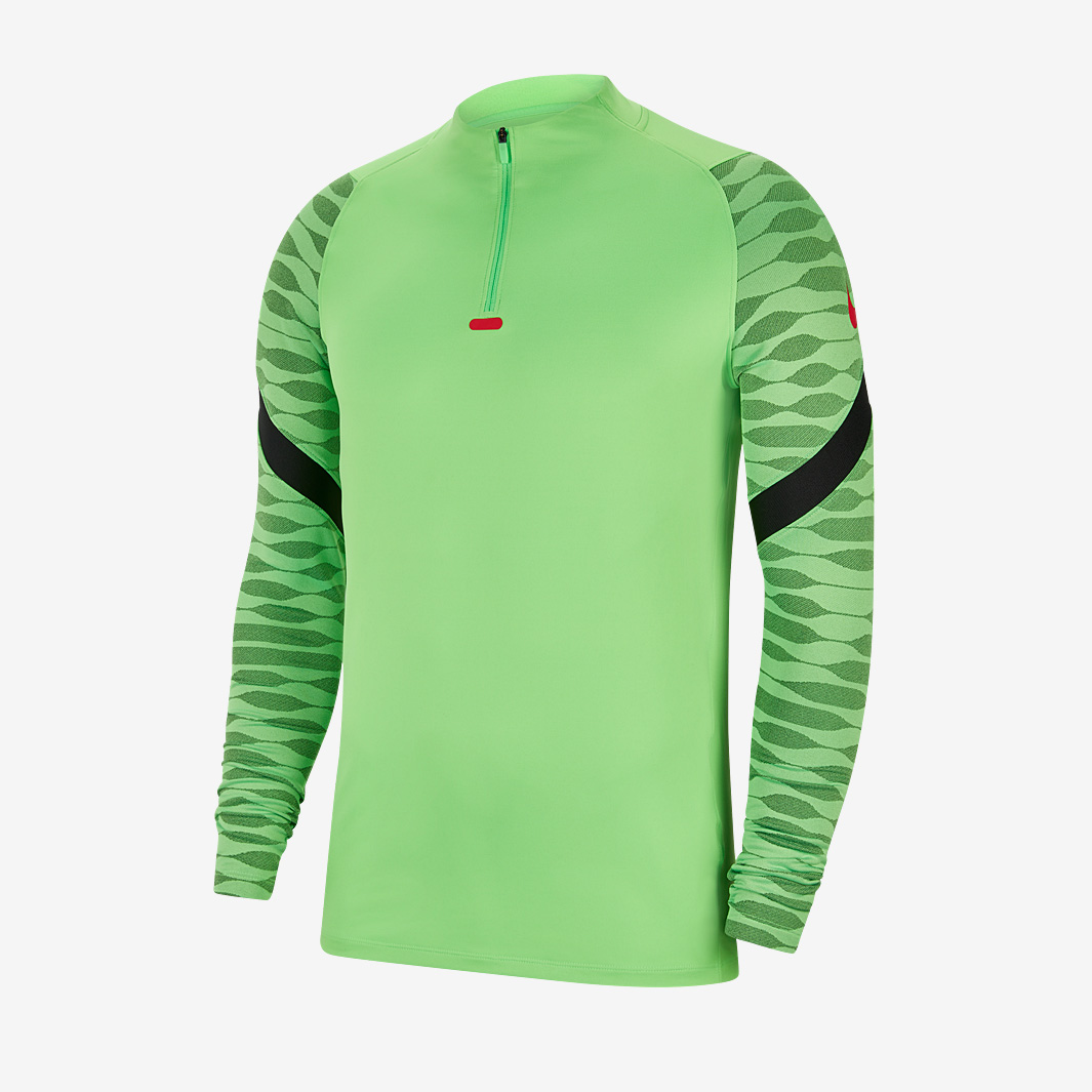 Nike Dry Strike Drill Top - Grün Strike/Schwarz/Rot - Herrenbekleidung ...