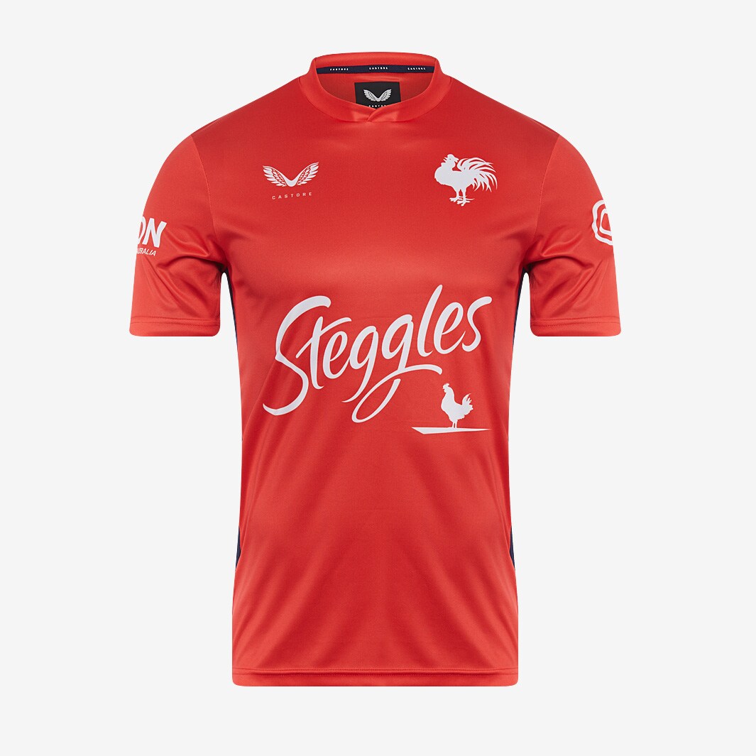 Castore Sydney Roosters 2021 Training T-Shirt - Red - Mens Replica ...