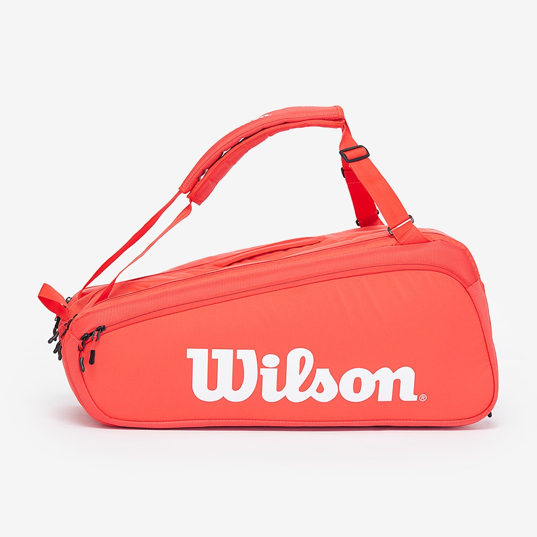 Wilson Super Tour 15 Racket Bag - Red - Bags & Luggage | Pro:Direct Soccer