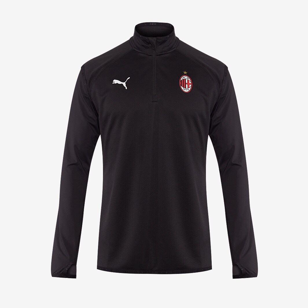 Puma AC Milan 20/21 Warm Up Midlayer - Puma Black/Tango Red - Mens ...