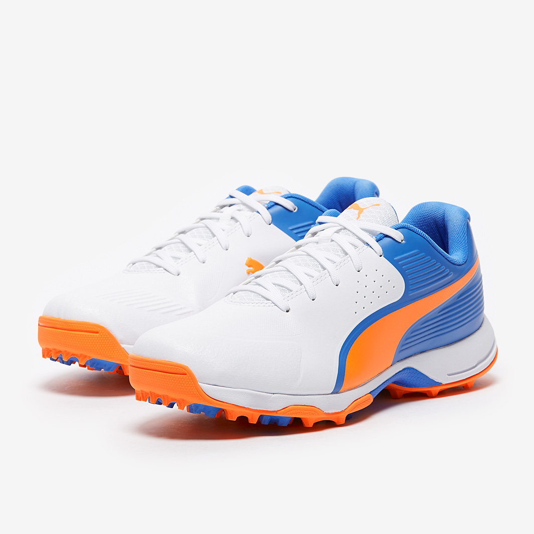 Puma evoSPEED 20 Turf Shoes - White/Blue/Orange - Mens Shoes | Pro ...