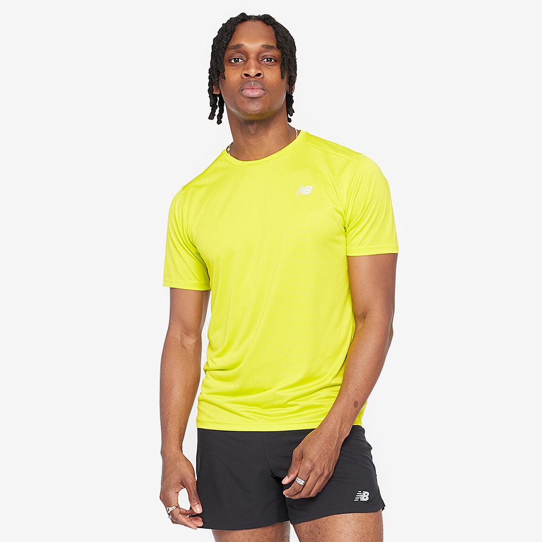 New Balance Accelerate Short Sleeve - Sulphur Yellow - Mens Clothing ...