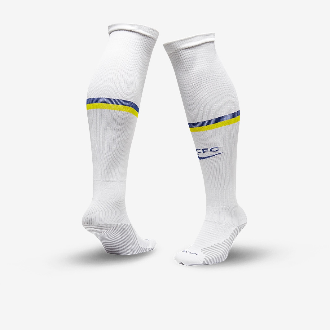 Nike Chelsea 21/22 Home Stadium Sock - White/Opti Yellow/Rush Blue/Rush ...