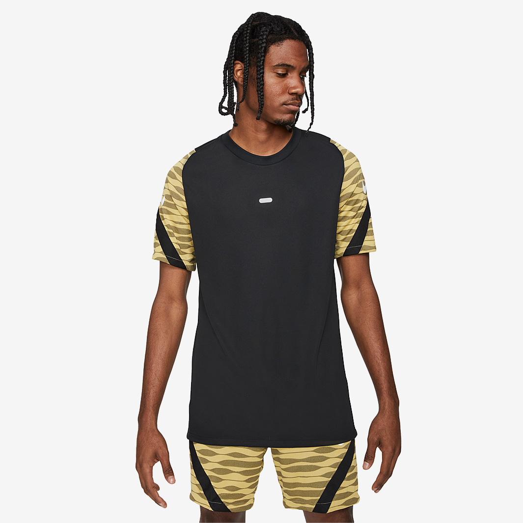 Nike Dry Strike 21 Top - Schwarz/Saturn Gold/Schwarz/Weiß ...