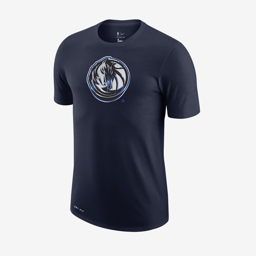 Nike NBA Dri-Fit Dallas Mavericks Essential CHRM Logo T-Shirt - College ...
