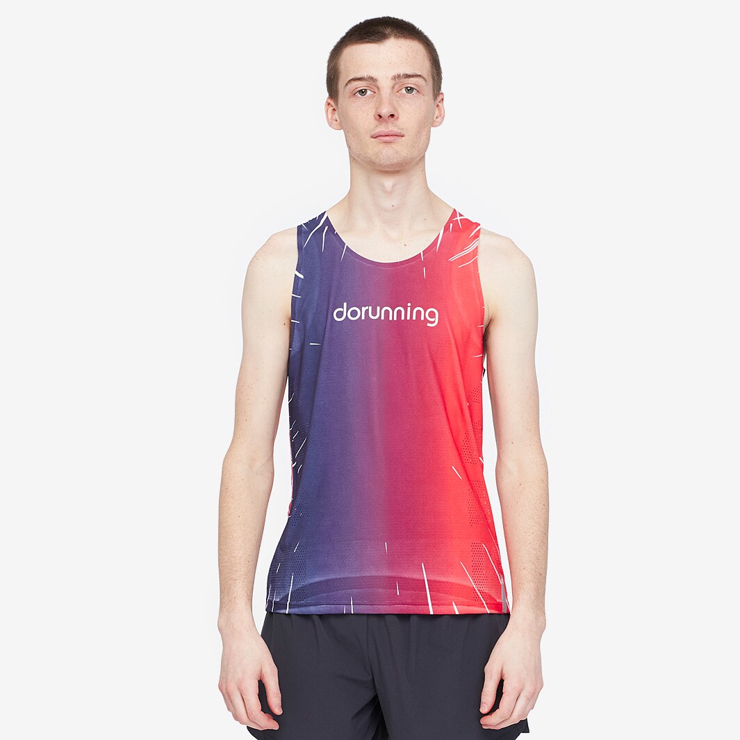 do Race Me Sheer Speed Tank - Red/Blue - Mens Clothing