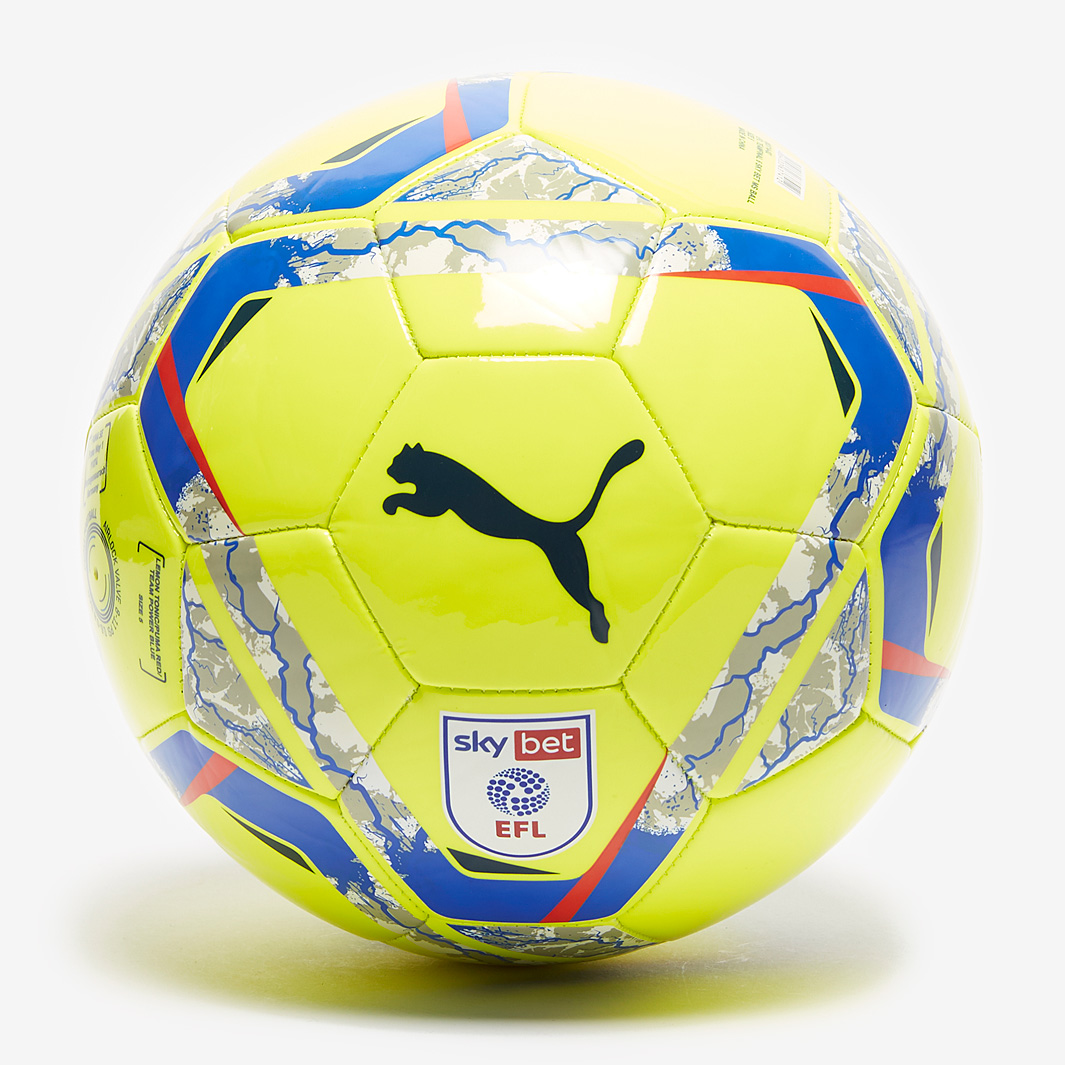 Puma EFL teamFinal Sky Bet Training Ball - Neon Yellow/Multi ...