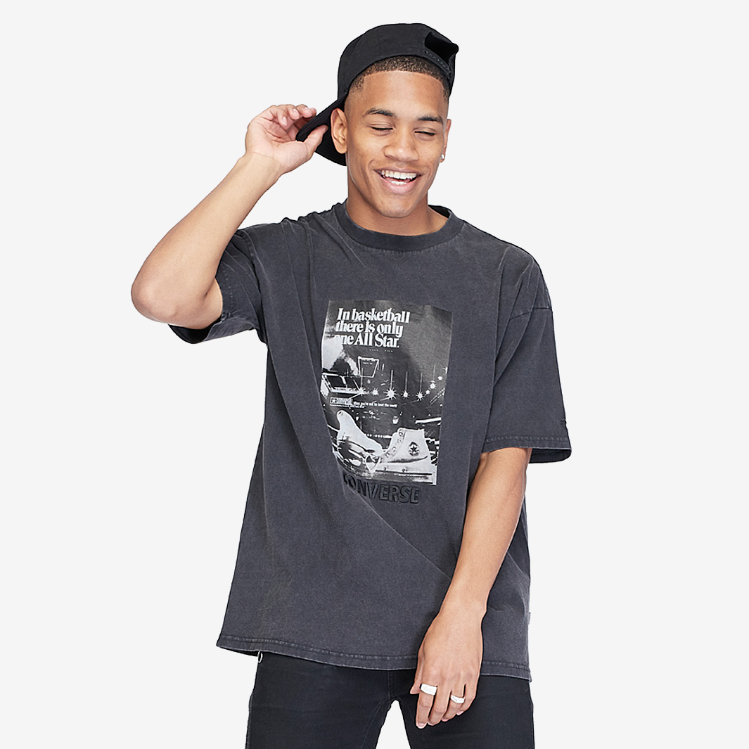 Converse Chuck Taylor Washed Basketball Tee - Black - Mens Clothing