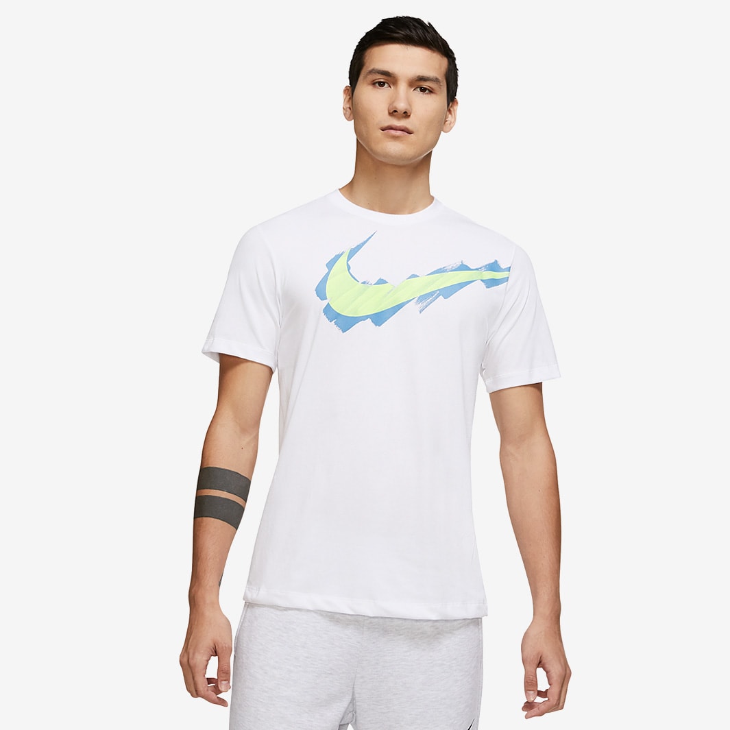 Nike Dri-FIT Logo Training T-Shirt - White - Mens Clothing