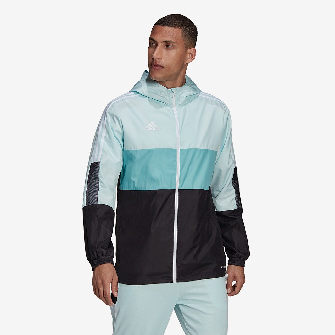 adidas Tiro Blocking Windbreaker - Halo Mint/Black-Mens Clothing | Pro ...