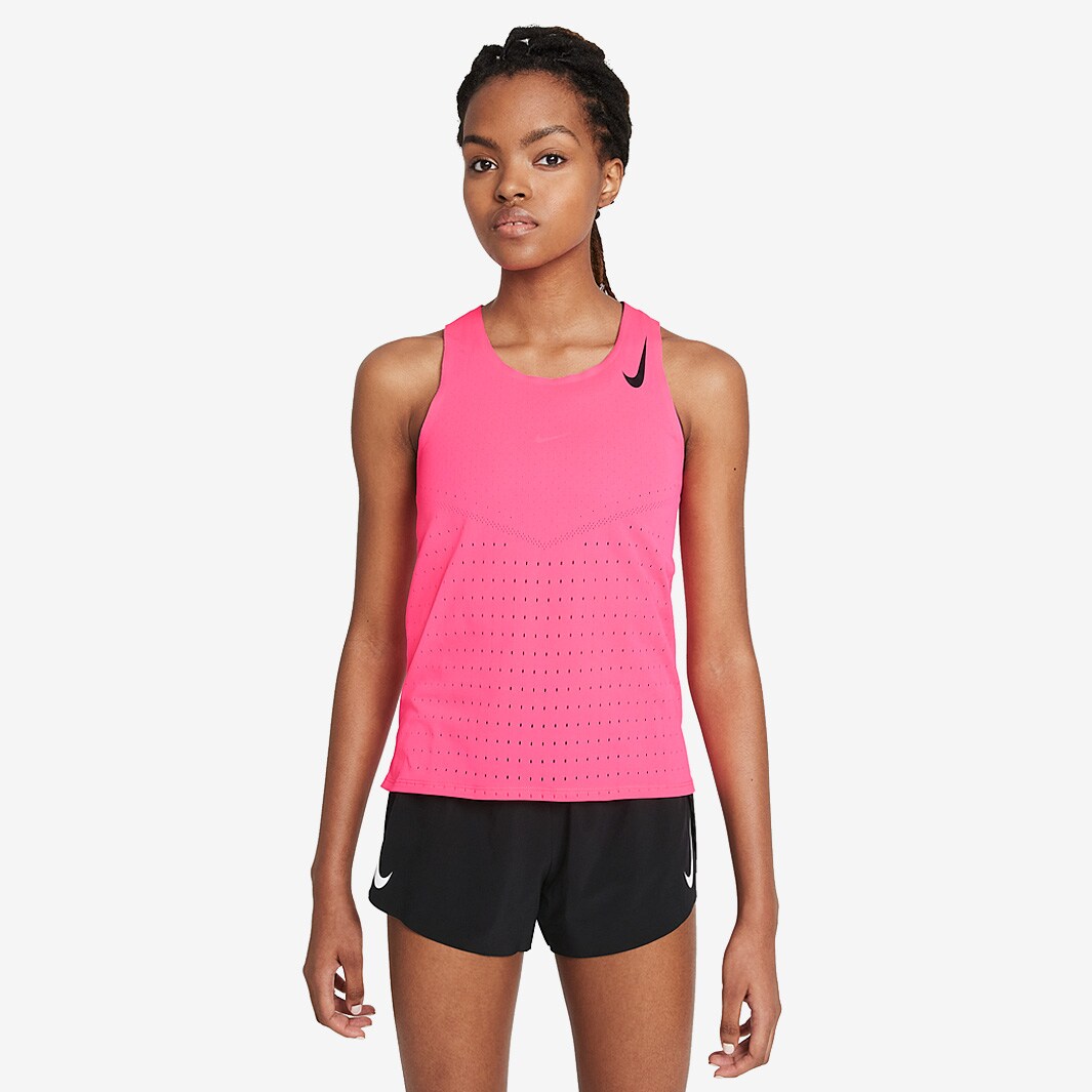Nike Womens Dri-FIT Aeroswift Singlet - Hyper Pink/Black - Womens ...