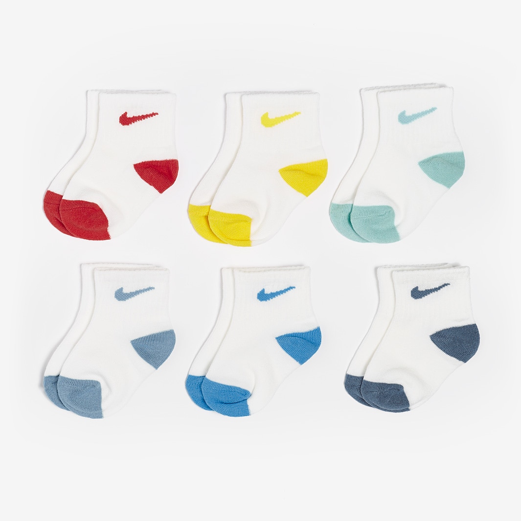 Nike Infant Pop Color Ankle Socks 6PK (6-12M) - Laser Blue - Socks ...